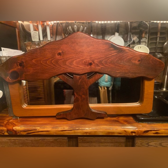 Wall Decor | Vintage Wooden Tree Shaped Mirror | Poshmark